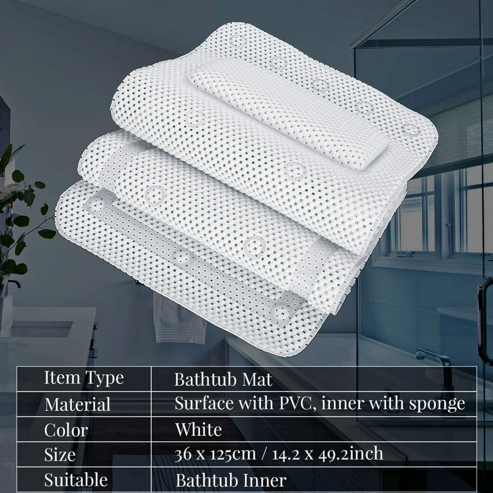 Mgaxyff Full Body Spa Bath Mattress Cushion Pillow Soft Quilted Bathtub ...
