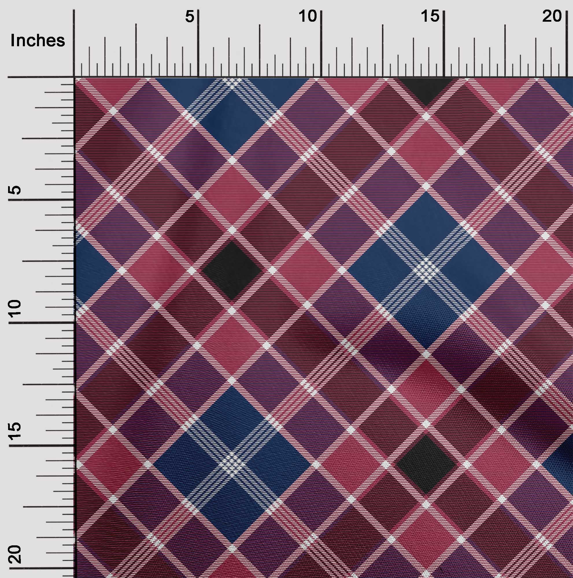 oneOone Viscose Jersey Fabric Tartan Check Print Fabric By The Yard 60 ...