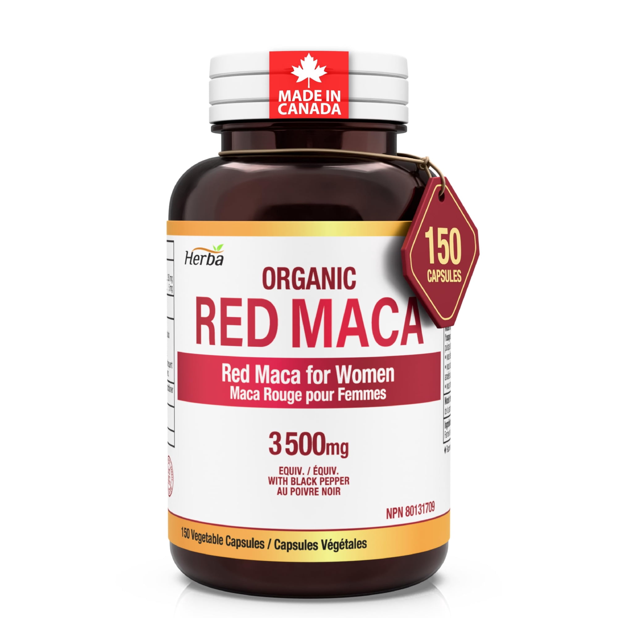 Click here for Herba Organic Red Maca For Women 3500mg - 150 Caps... prices