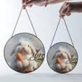 Buck Tooth Bunny Rabbit Holding Carrot Stained Glass Suncatcher UV ...