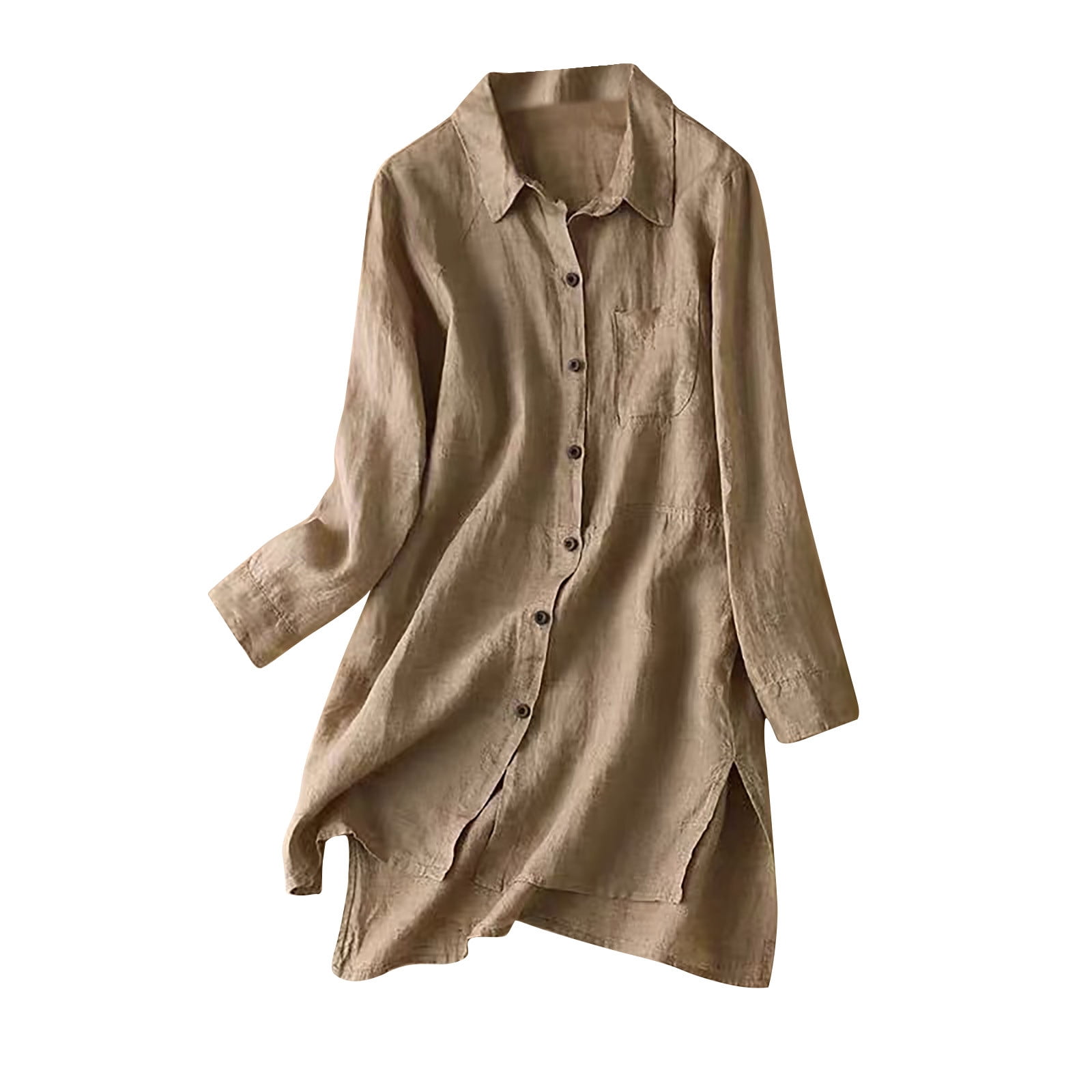 Click here for Cfhntfmh Casual Shirts For Women Cotton Linen Coll... prices