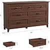 7 Drawer Dresser for Bedroom, Modern Storage Chest with Smooth Drawers ...