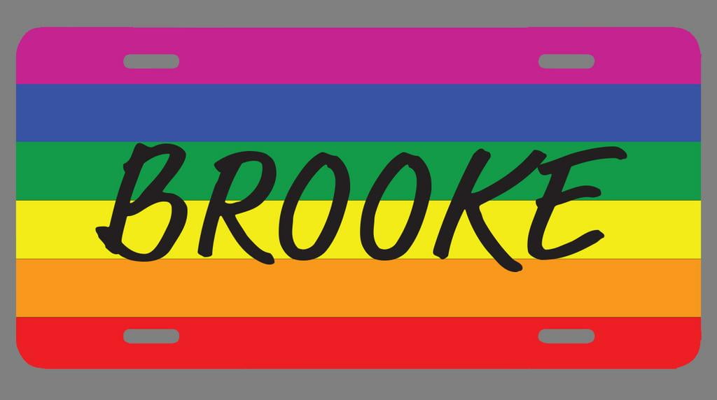 Brooke Name Pride Flag Style License Plate Tag Vanity Novelty Metal ...