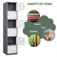 MIIIKO Metal Locker for Gym, School, Office, 71" Metal Storage Locker ...
