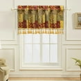 L&M Luxury Window Valance, Damask Chenille Curtain Valance with Tassels ...