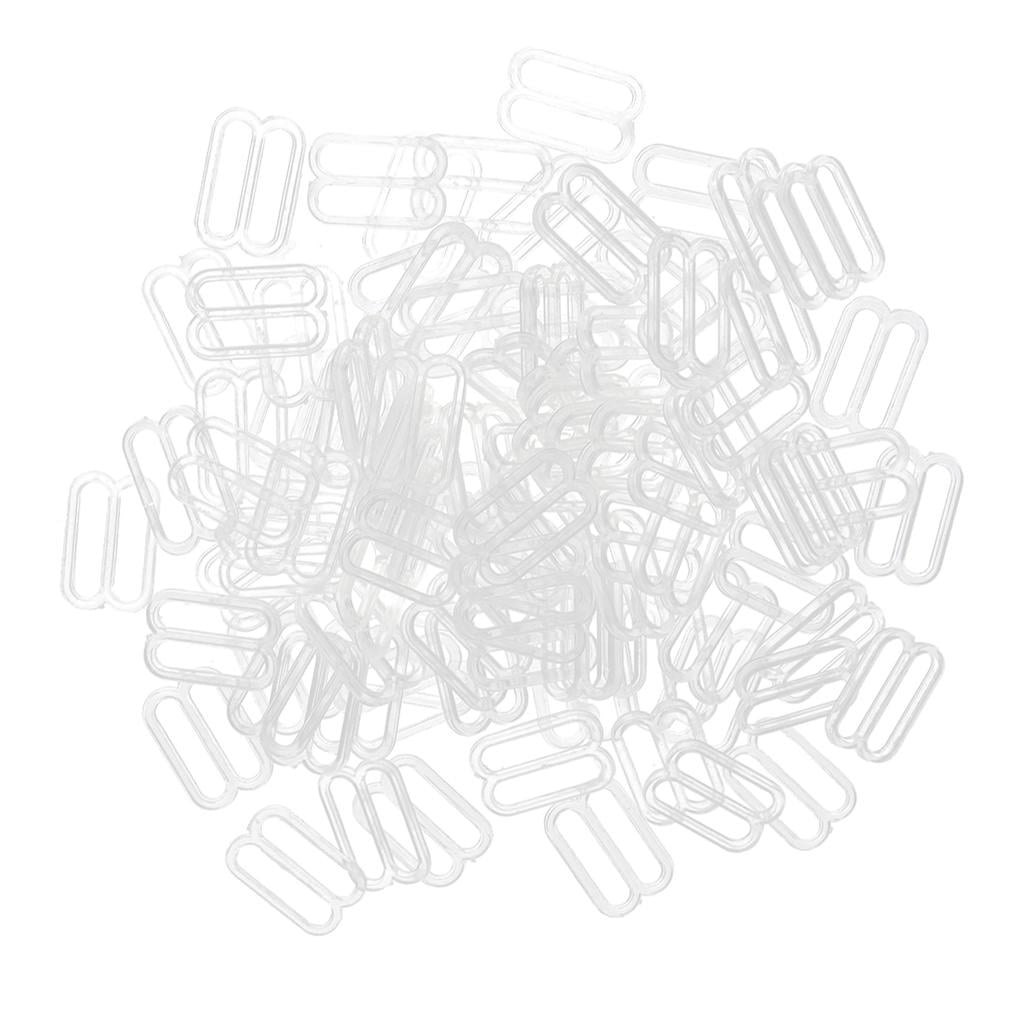 100 Pieces Bra Strap Clips Hook Slider Buckle Fasteners 15mm - Walmart.com
