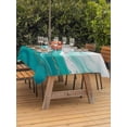 Abstract Fluid Art Rectangle Outdoor Tablecloth with Umbrella Hole ...