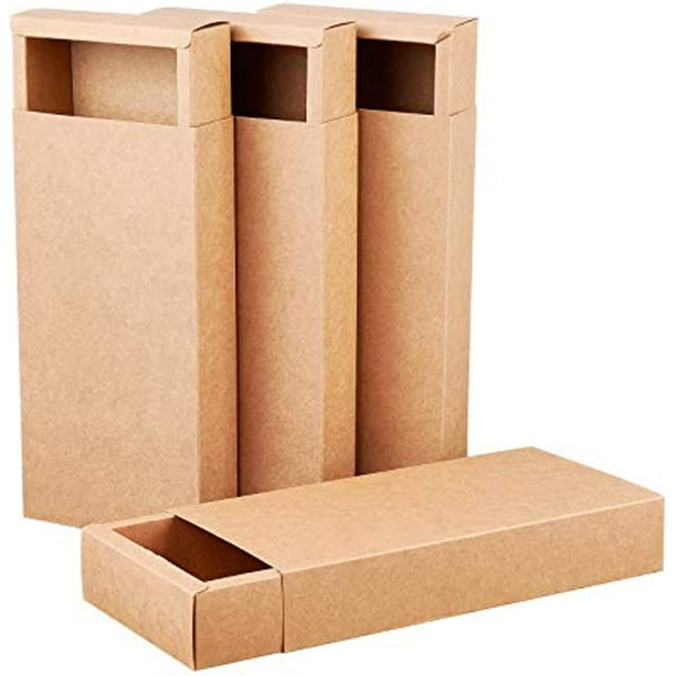 10 Pack Kraft Paper Drawer Box 24x12x4cm Brown Soap Jewelry Candy ...