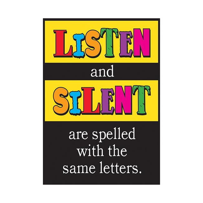 Trend Enterprises T-A63233BN 13.37 x 19 in. 6 Piece Poster - Listen ...