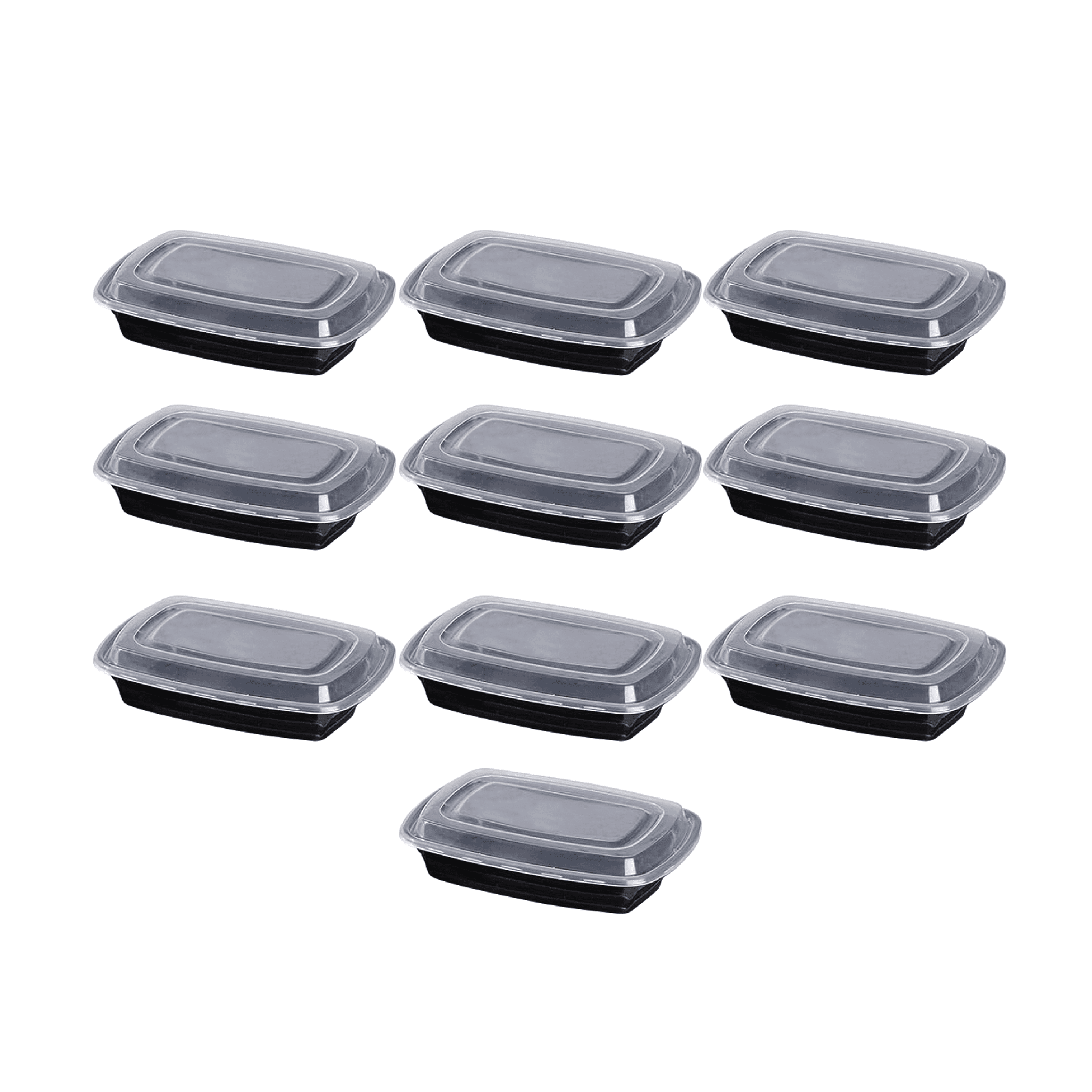 Set 10 Contenedores de Plástico Rectangular Styrka 20 Piezas con Tapa ...