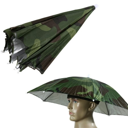 Fishing Caps Head Umbrella Hat Anti-Rain Fishing Anti-Sun Cap Hat ...