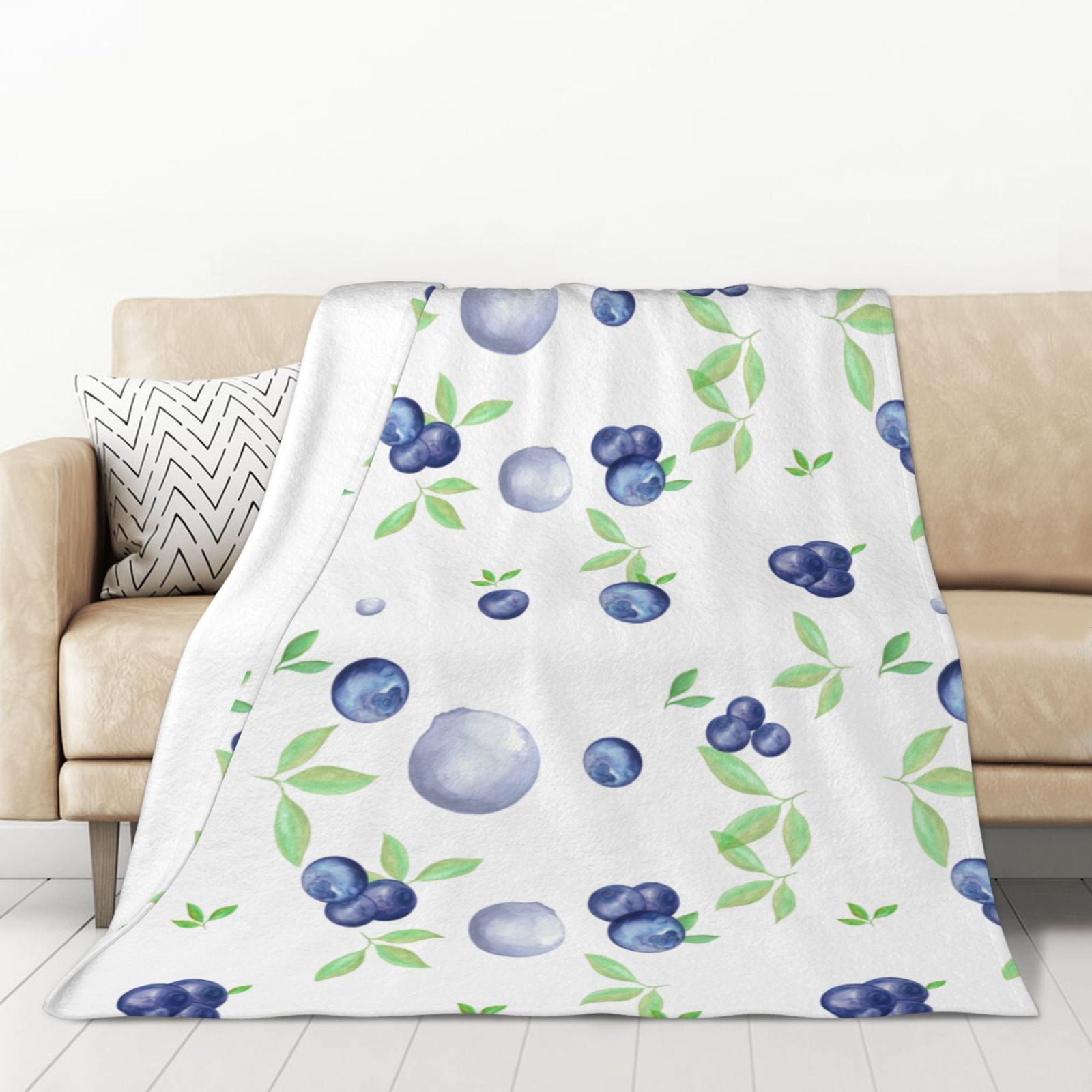 XMXT Throw Blankets, Watercolor Blueberry Elements Bed Blanket for ...