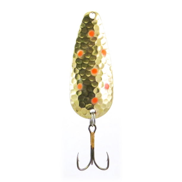 Double X Tackle Pot-o-gold Bass & Trout Spoon Fishing Lure, Hammered ...