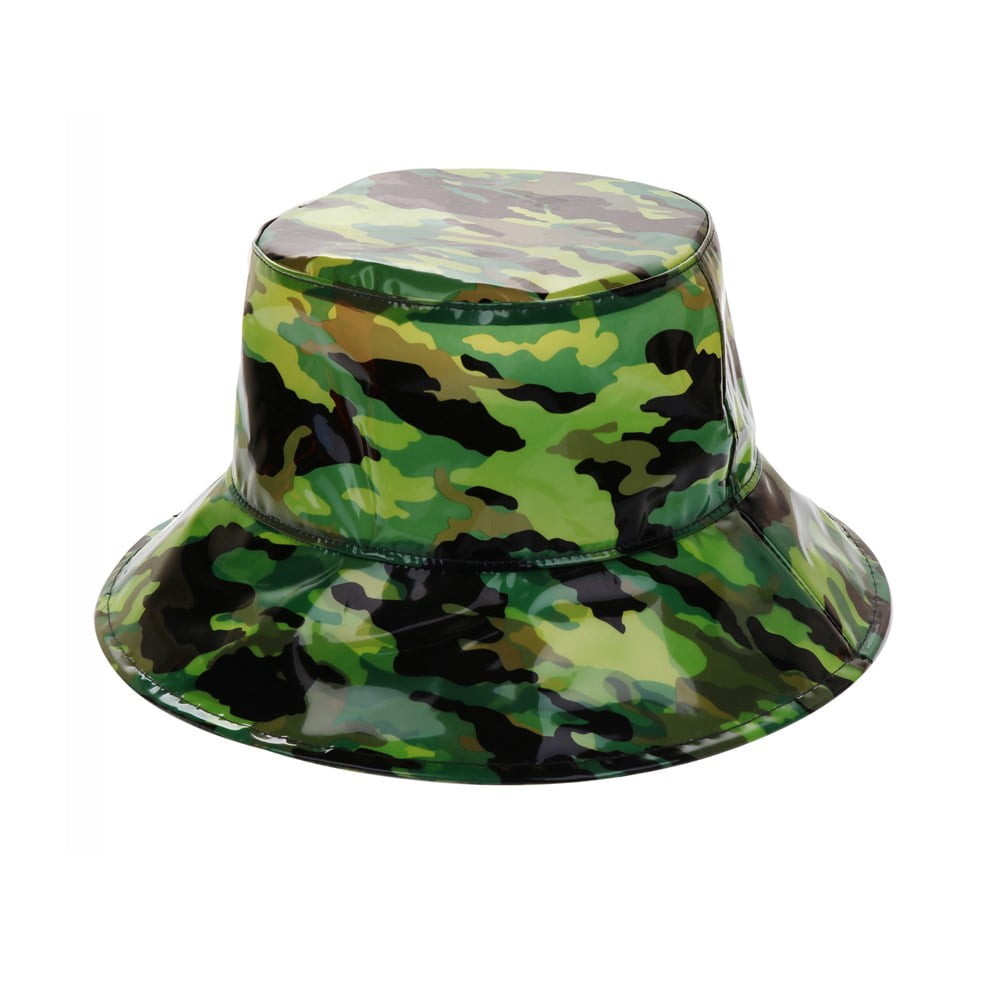Super Soft PVC Bucket Hat Foldable Green Camouflage - Walmart.com