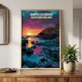 Affixzi Northern Ireland Travel Poster, Giants Causeway Sunset ...