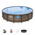 "Coleman Round Power Steel Frame II Swim Vista 18' x 48"" Above Ground ...