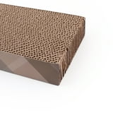 Prime Pets 2 Small Cat Scratcher Cardboard with Catnip, 15.8x4.8 in ...