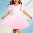 Ashirexll Girls Summer Dress Children Short Sleeve Round Neck Classic ...