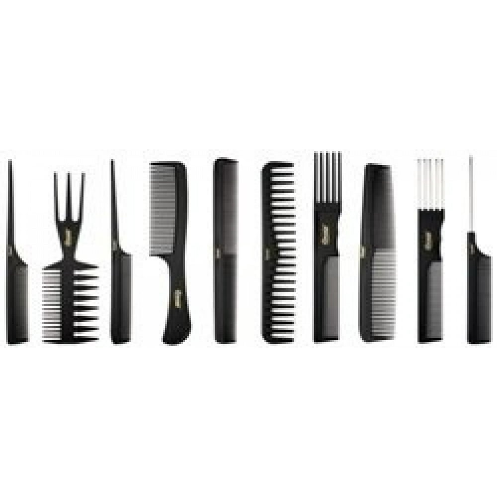Annie Professional Comb Set 10Ct Black - Walmart.com - Walmart.com