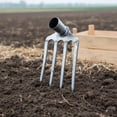 Lazsy Steel Tilling Rake Pointed-Tine Tines Manual Soil Cultivator 4 ...