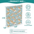 Three Ring Binder Corgi Puppy White Bones 1.5 Inch Round Binder D-Rings ...