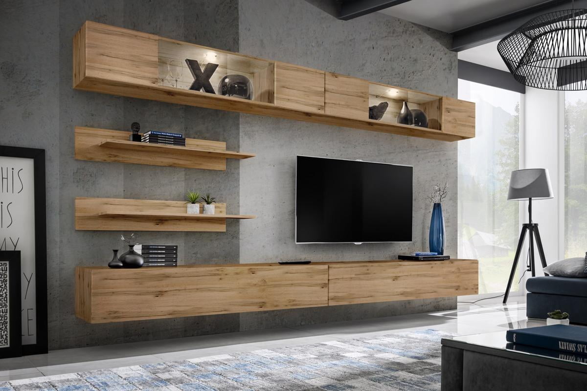 Fly I3 30TV Wall Mounted Floating Modern Entertainment Center - Walmart ...