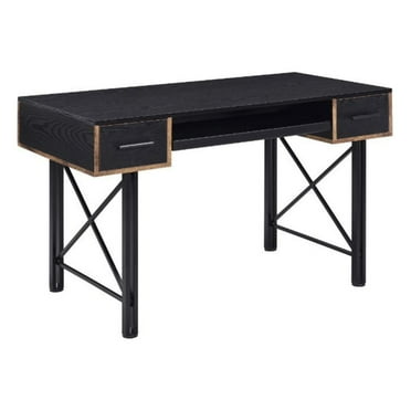 OSP Home Furnishings Aurora Computer Desk with Powder-Coated Black ...