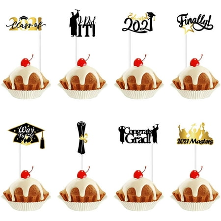 Graduation Cupcake Toppers 72Pcs Class of 2020 Graduation Cake Toppers ...