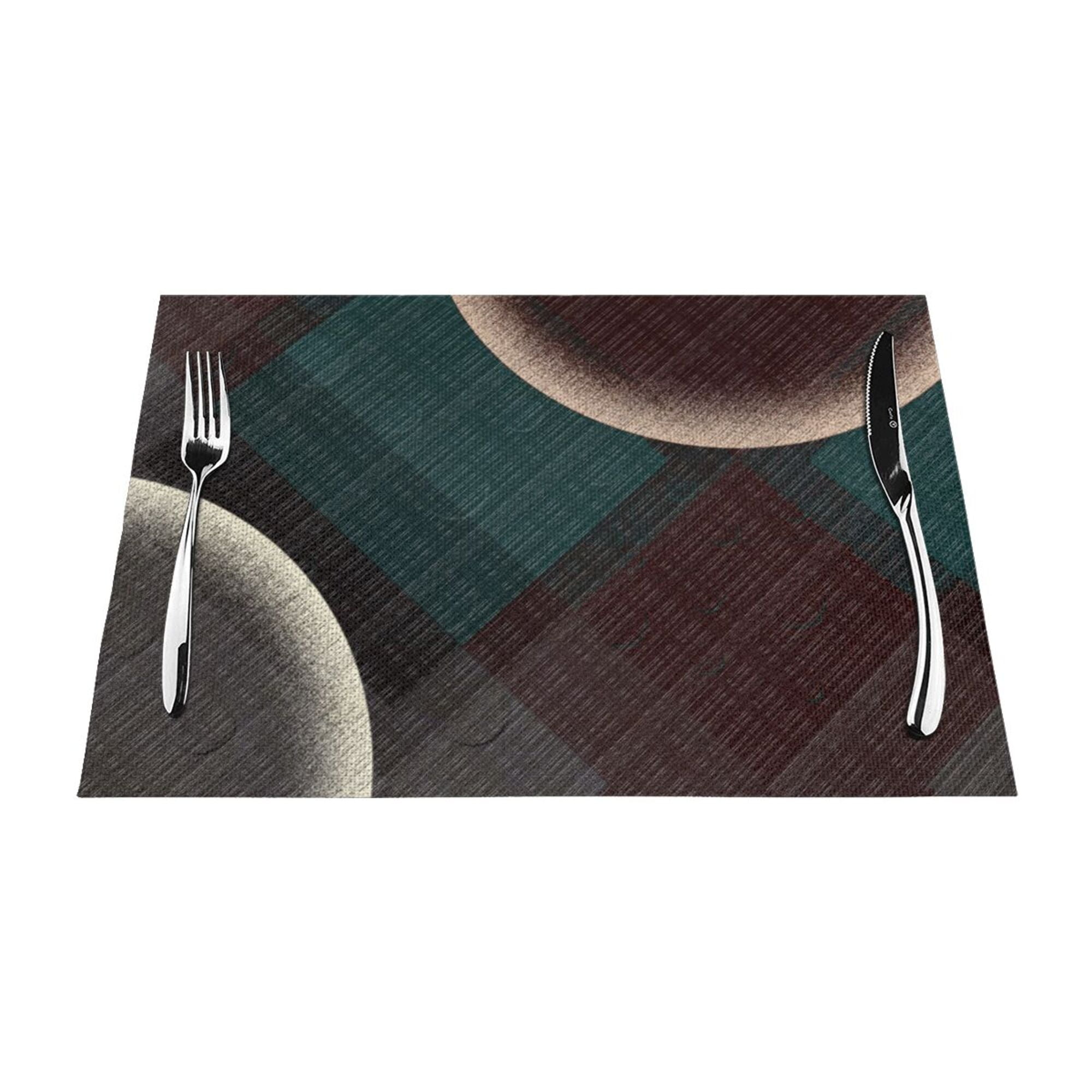 YFYANG Washable Heat-Resistant Placemats, 70% PVC/30% Polyester ...