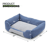 Magshion Small Medium Cuddler Dog Bed, Rectangle Pet Bed for Small ...