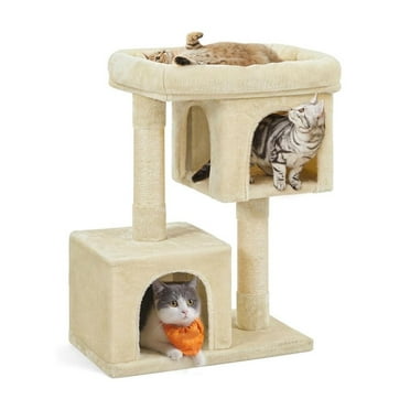 Pefilos 50" Modern Cat Tree for Indoor Cats with Grab Posts Fully ...