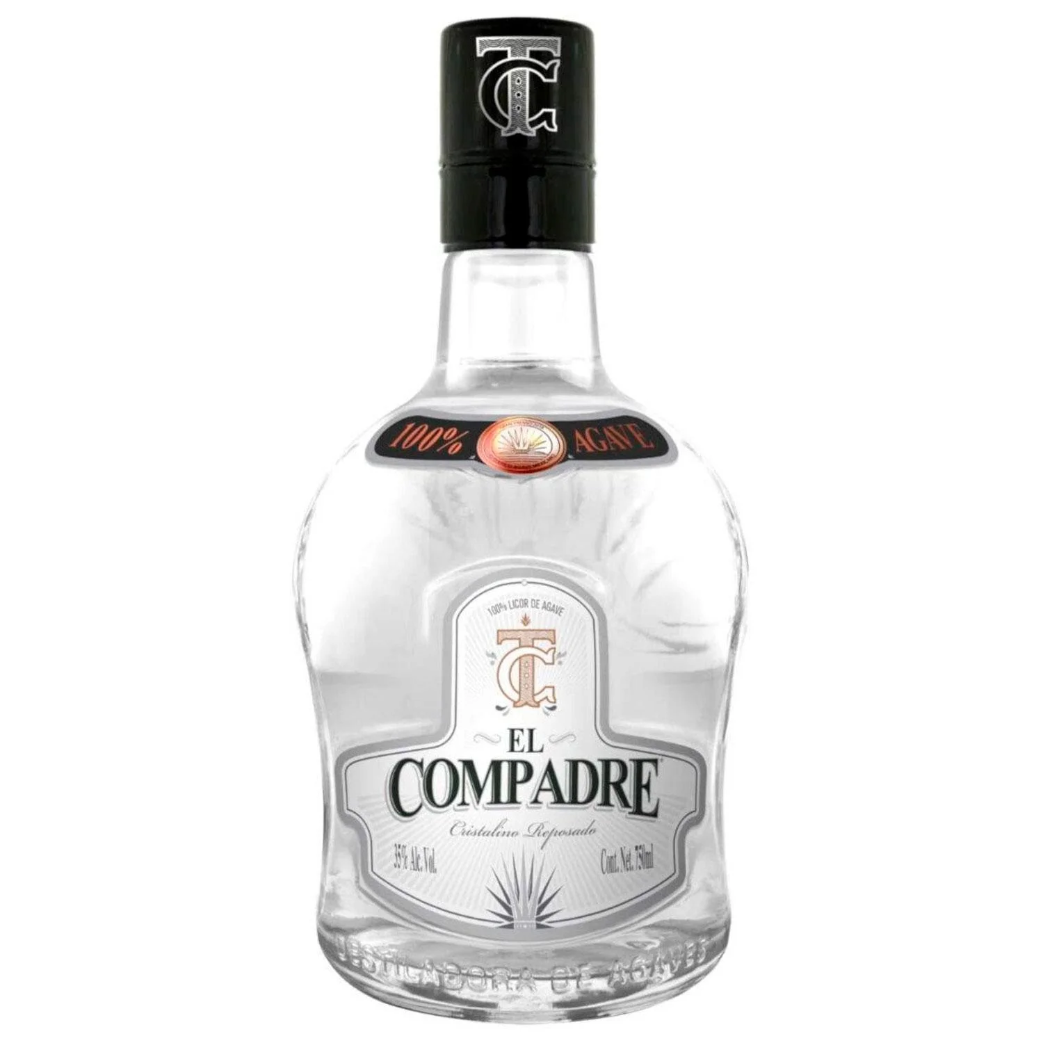 Pack De 12 Licor De Agave El Compadre Cristalino Reposado 750Ml ...
