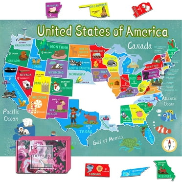 The Learning Journey Jumbo Floor Puzzles USA Map - Walmart.com