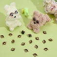 120pcs Safety Eyes Eyelid 23mm Brown Double Eyelid Buckles Crochet Eye ...