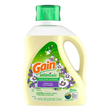 Gain Botanicals Plant Based Laundry Detergent, White Tea & Lavender, 46 ...