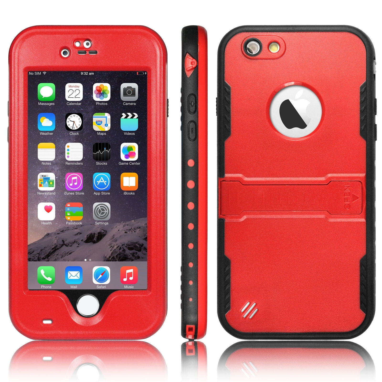 Heavy Duty Waterproof Shockproof Case Cover With Kickstand For iPhone 6 ...