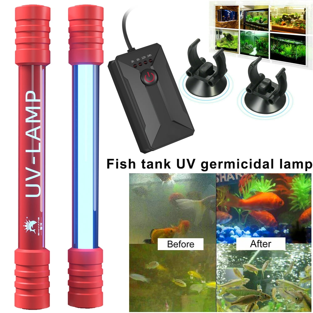 13W Aquarium Submersible UV Light Sterilizer Pond Fish Tank Germicidal ...