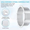 Uxcell Duct Connector Flange (10.7", Silver) - Galvanised Steel Round ...