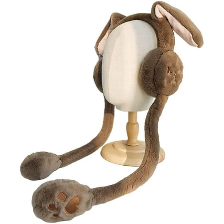 Rabbit Earmuffs Moving Rabbit Ears Earmuff Ear Warmers For Kids ...