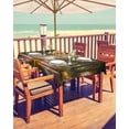 Brown Trees Outdoor Tablecloth with Umbrella Hole Rectangle,Forest Art ...