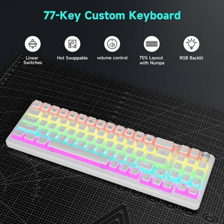 Mountain Everest Max Gaming Keyboard - Modular, RGB Backlit, Hot-Swap ...