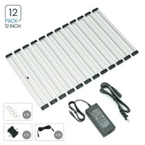 EShine White Finish 12 Panels 12 inch LED Dimmable Under Cabinet ...