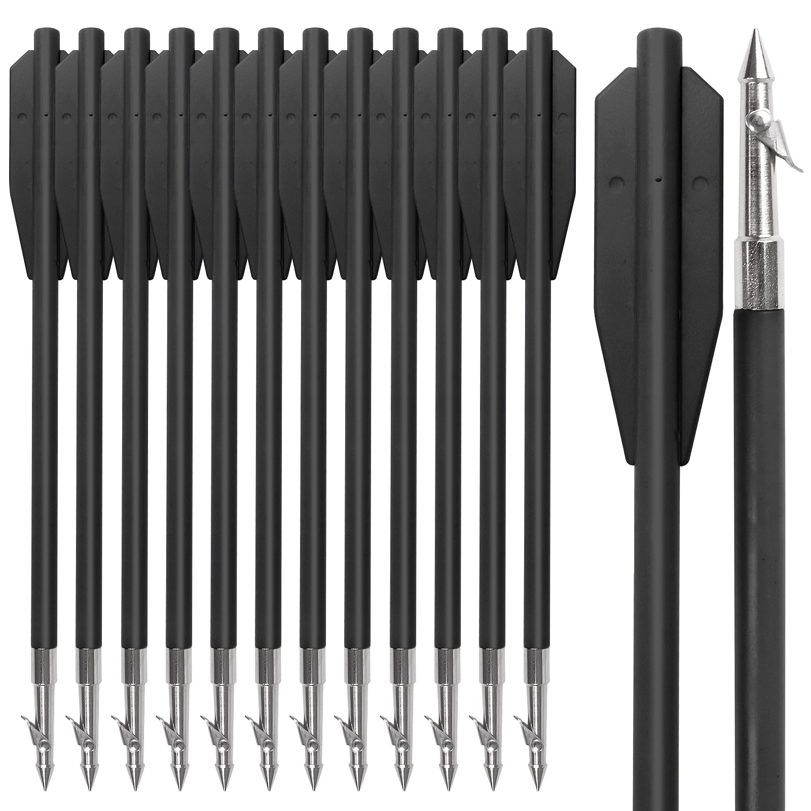 6.8" Plastic Hunting Fishing Bolts Arrows for 50-130 lbs Pistol ...