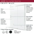 Craft + Main Lgrlsc4874-Cl Lagoon 74" High X 48" Wide Sliding Frameless ...