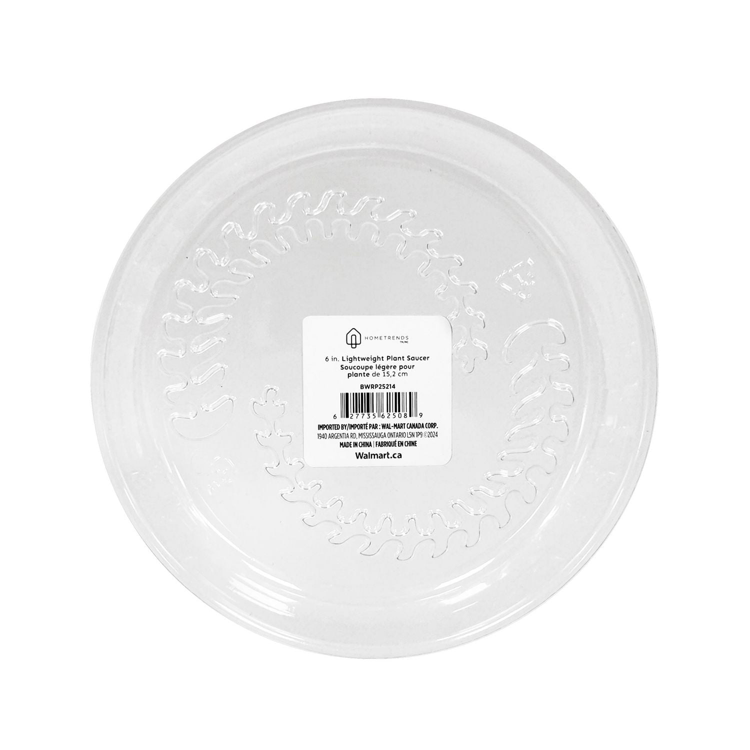 Hometrends Lightweight 6''/ 8''/ 10''/ 12''Clear Plant Saucer-Single ...