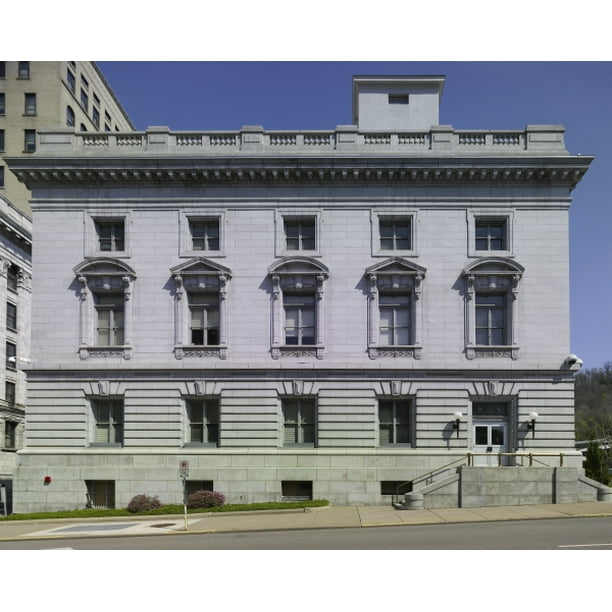 Print: Side View Of Historic Courthouse, Federal Building And U.S ...