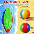 100 Pack 5 Inch Inflatable Rainbow Color Beach Balls for Summer Pool ...