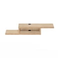 Furinno Indo Wall Mounted Floating Media Console, 47 Inch, Marcy Oak ...