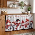 Christmas Snowman Cabinet Curtains 28"W x 51"L, Dustproof Sink Skirt ...