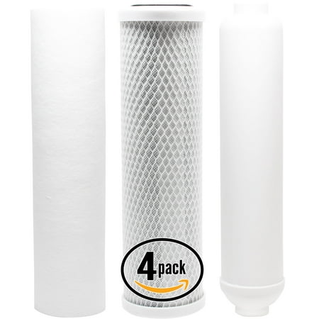 4-Pack Replacement Filter Kit for Vertex PT 4.0 RO System - Includes ...